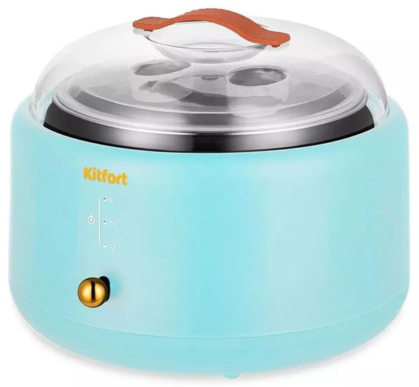 Йогуртница Kitfort КТ-6081-1, голубой - купить по низким ценам в интернет-магазине OZON (1494493572)
