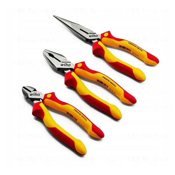 Wiha 38637 1000 В набор плоскогубцев VDE, промышленные электрические ...
