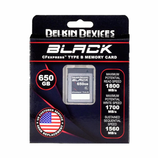 Карта памяти Delkin Devices Black CFexpress Type B G4 650GB - купить по ...