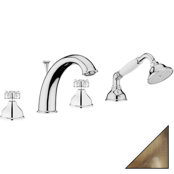 Смеситель на борт ванны Webert Ottocento OT730101065 латунный, бронзовый - купить с доставкой по ...