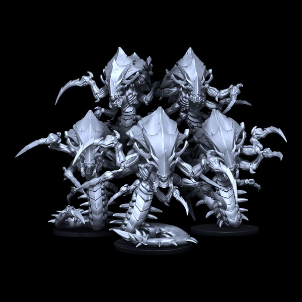 Миниатюра Warhammer 40000. Tyranids. Равенеры / Raveners ( 3 модели ...