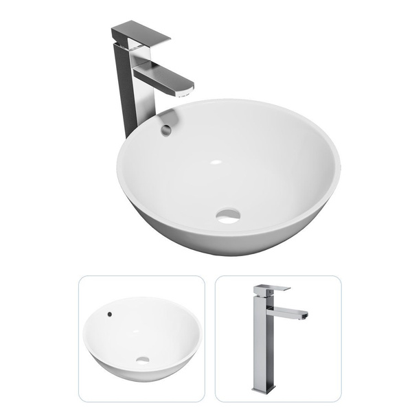 Комплект Teymi: раковина ванную Lina kuppi D40, смеситель для раковины ...