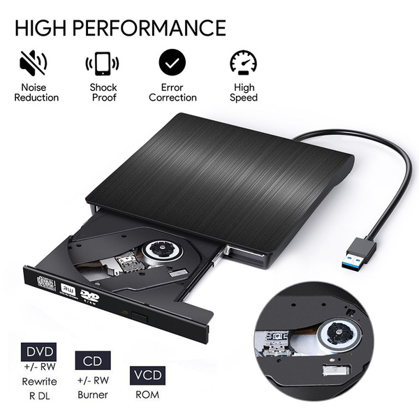 Внешний пишущий DVD-привод, двойной интерфейс USB 3.0 и Type C, CD ...