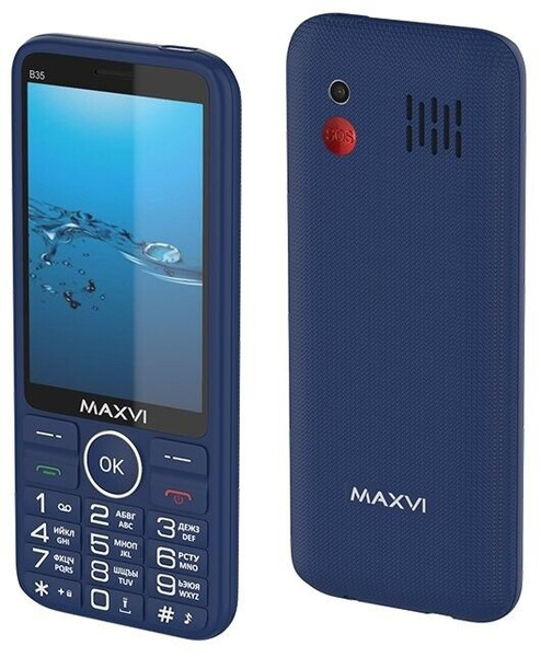 Мобильный телефон Maxvi B35 blue, синий - купить по выгодной цене в интернет-магазине OZON ...