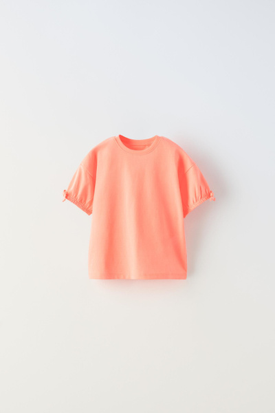 Футболка Zara, размер 116, цвет оранжевый неон, 100% хлопок - купить по ...