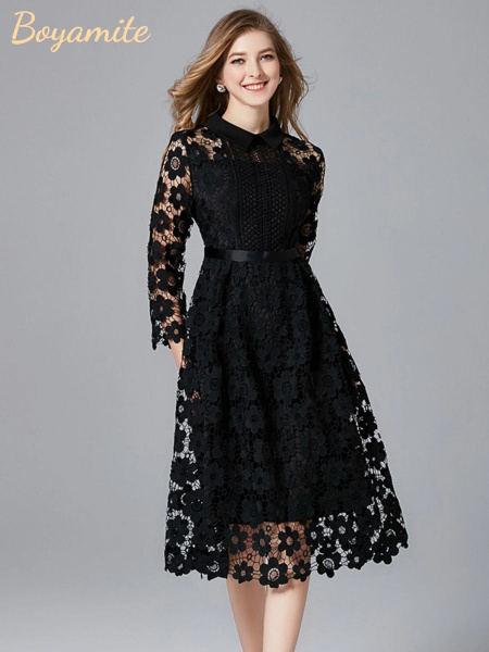 Кружевное открытое платье, Женский, На любой сезон, размер 52, материал ...