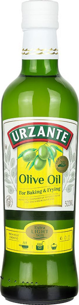 Масло оливковое Urzante Light рафинированное, с добавлением оливкового нерафинированного, 500 мл ...
