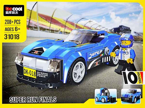Конструктор Decool 31018 "Гоночная машинка" 10 в 1 (208 деталей) - купить с доставкой по ...