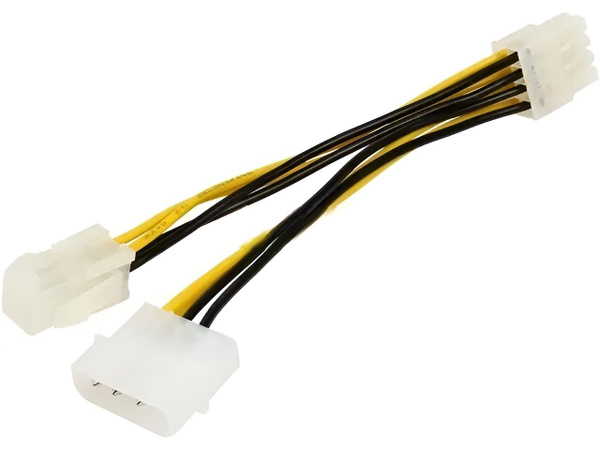 Переходник для питания процессора 4 pin и molex - 8 pin - купить с ...