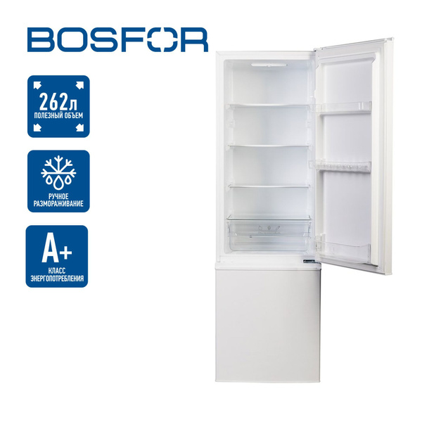 Холодильник BOSFOR BRF 180 WS LF белый купить на OZON по низкой цене ...