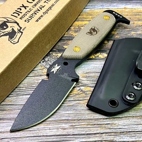 Нож DPx Gear DPXHSX113 HEST Original Fixed Blade, Green Micarta Handle ...