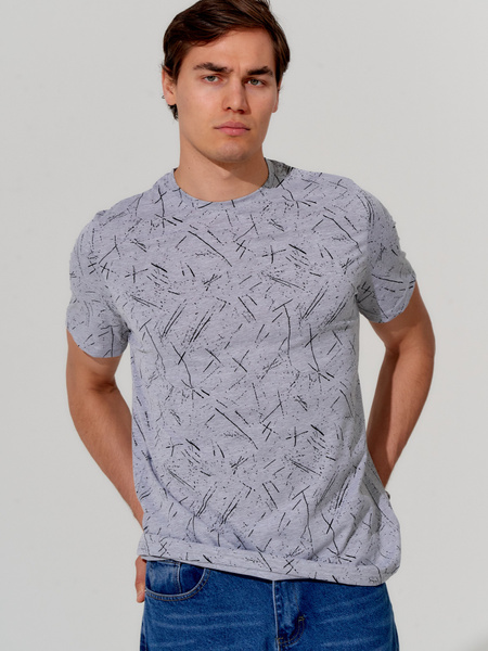 Футболка T-RONE menswear, размер 52, цвет серый, 100% хлопок - купить ...