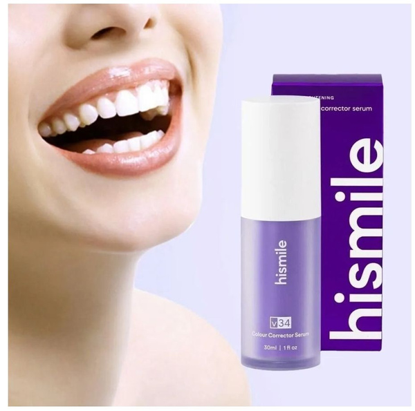 Hismile V34 Фиолетовый отбеливатель для зубов, удаление пятен 30 мл ...