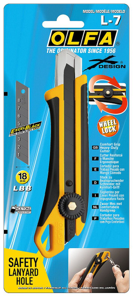 OLFA 18 мм, Трещоточный нож (OL-L-7) - купить с доставкой по выгодным ценам в интернет-магазине ...