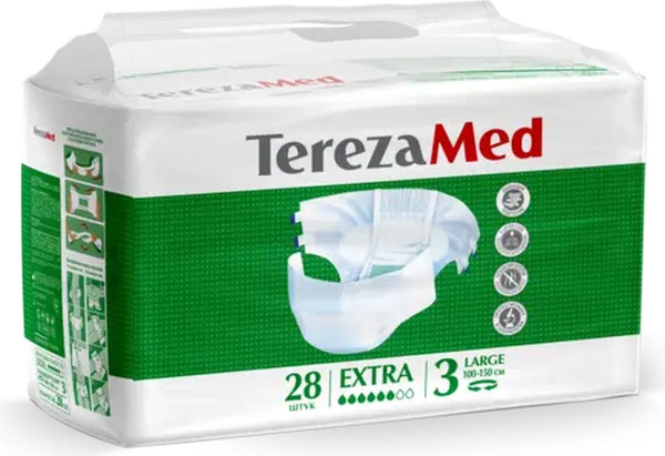 TerezaMed Подгузники д/взрослых Extra размер L, 28шт. - купить с ...