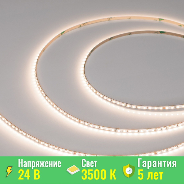 Лента светодиодная MICROLED-M182-3.5mm 24V Warm3500 (7 W/m, IP20, 2216 ...