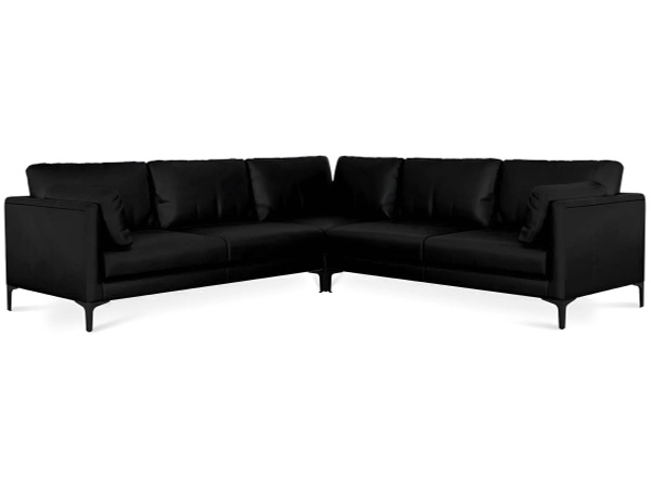 Диван угловой из экокожи Nappa Кларке C982845, CL114, black - купить с ...