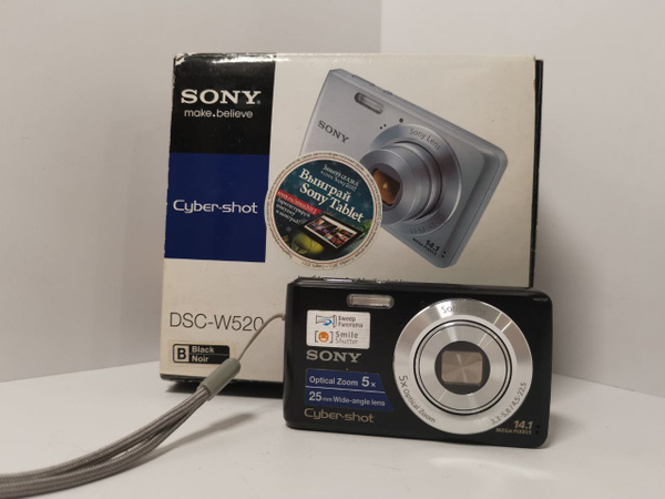 Компактный фотоаппарат Sony w520, черный - купить по выгодным ценам в ...