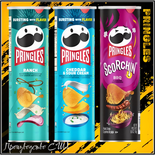 Чипсы Pringles 3 Вкуса США - купить с доставкой по выгодным ценам в ...