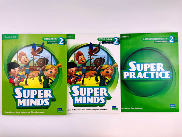 Комплект Super Minds 2+ Super Practice 2 (second edition) Students book with DVD+ WorkBook ...
