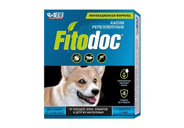 Вопросы и ответы о Fitodoc / Капли репеллентные Фитодок для собак весом ...
