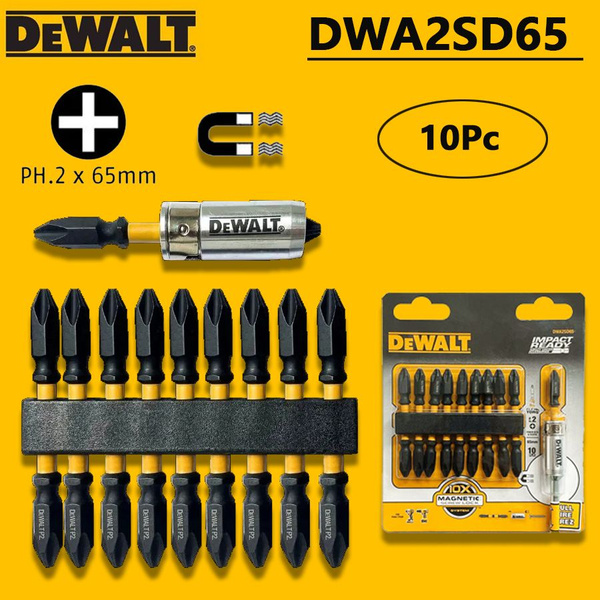 DEWALT Набор из 10 ударных сверл с 13-миллиметровым намагничивателем ...