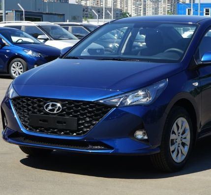 Бампер передний Hyundai Solaris 2 Хендай Солярис 2021 BE7 - СИНИЙ ...