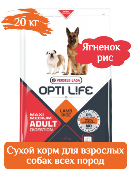 OPTI LIFE BREEDER сухой корм для взрослых собак всех пород с ...