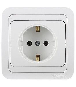 Розетка с рамкой с/у белая с заземлением IP20 Makel Mimoza керамика - купить по низкой цене в ...