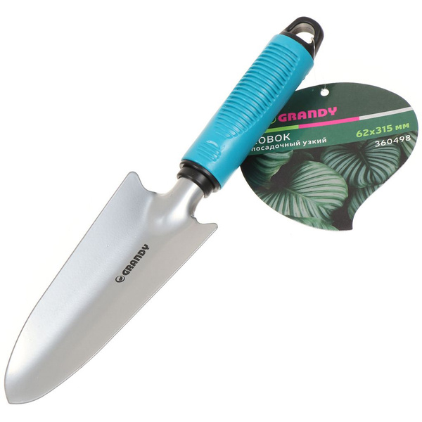 Совок посадочный узкий, Grandy, Connect, 62х315 мм, сталь, рукоятка пластик купить на OZON по ...