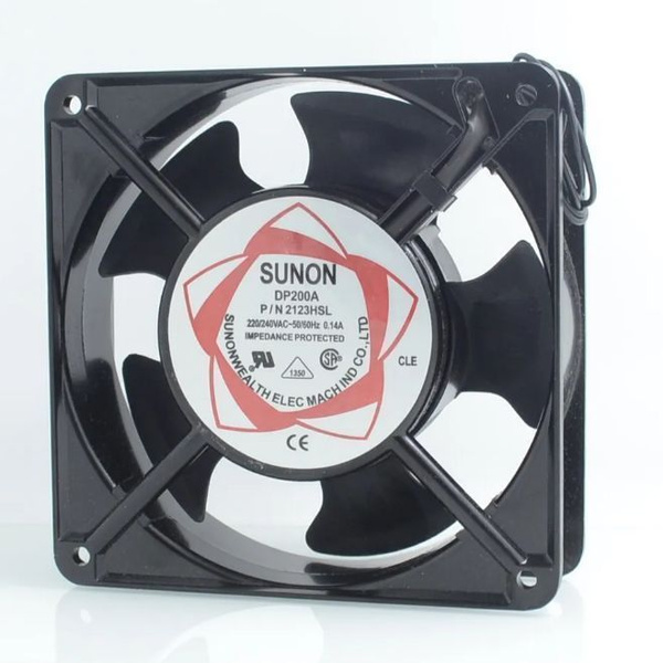 Характеристики Вентилятор охлаждения шкафа DP200A P / N 2123HSL 220V 0.14A осевой вентилятор 120 ...