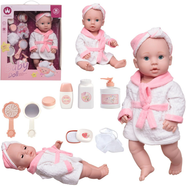 Игровой набор Junfa Пупс-кукла 40 см в банном халатике и с аксесс. WJ-36459 - купить с доставкой ...