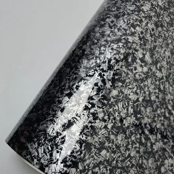 Черный кованый карбон 30 х 152см, виниловая пленка карбоновая 3Д ...