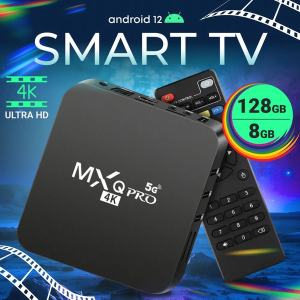 Медиаплеер TV BOX Q pro, 3.5 мм, HDMI, RJ-45 Ethernet, USB, черно-серый ...