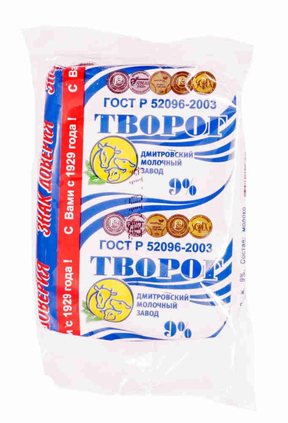 Творог Дмитровский молочный завод 9%, 180г, 4 шт. купить на OZON по ...
