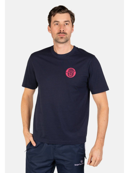 Футболка Sergio Tacchini, размер 48, цвет синий, Состав материала ...