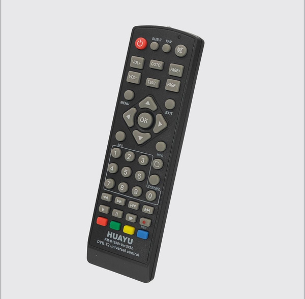 Пульт ДУ HUAYU Универсальный пульт RM-DVB-T2+2 , VER.2022 для DVB-T2 ...