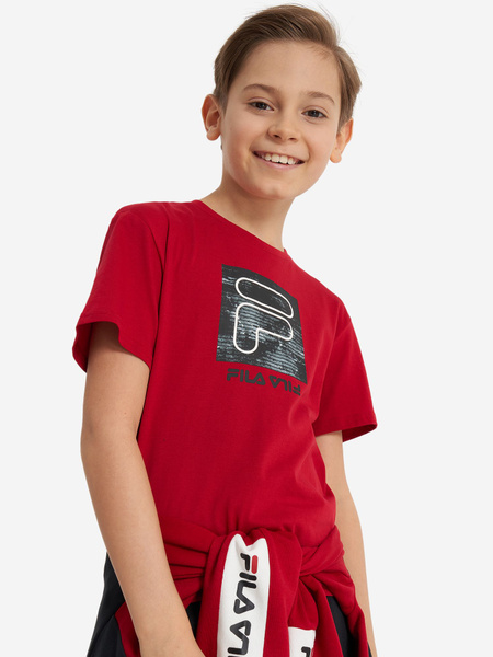 Футболка Fila, размер 170, 176, цвет красный, 100% Хлопок - купить по выгодной цене в интернет ...