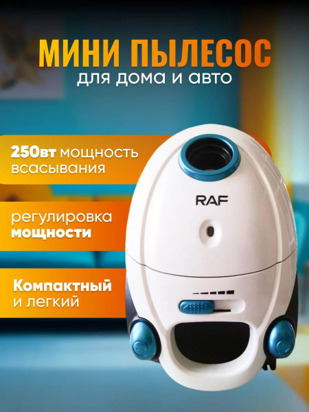 Бытовой пылесос RAF RAF-ps, белый - купить по низким ценам в интернет-магазине OZON (1619543592)