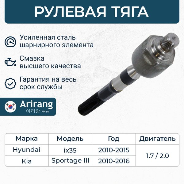 Тяга рулевая Hyundai ix35, Kia Sportage 3, Киа Спортаж / OEM 577242S000 ...