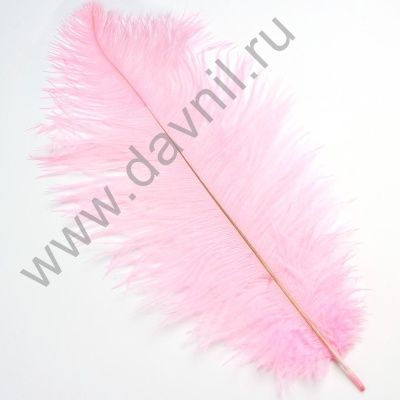 Страусиное перо 2 шт 25-30 см розовое 25 - купить с доставкой по ...