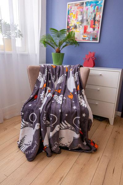 Плед 220х200 на кровать, на диван гусь обнимусь, Alice Textile - купить ...