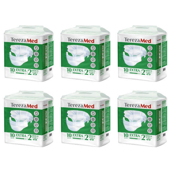 TerezaMed Подгузники для взрослых Extra Medium, размер 2, 10 шт, 6 шт ...