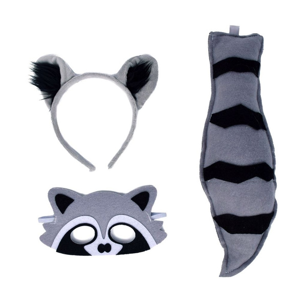 Реквизит Raccoon cos-повязка на голову, маска, хвост - купить по ...