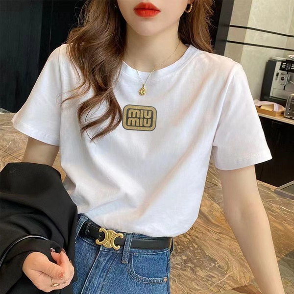 Футболка Miu Miu размер 1 цвет белый золотистый купить по выгодной цене в интернет магазине