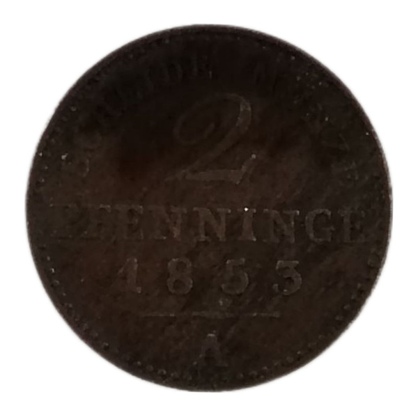 Коллекционная монета 2 пфеннинга Пруссия 1853 год - купить в интернет-магазине OZON с быстрой ...