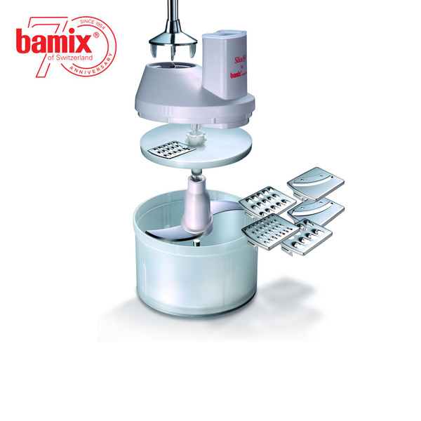 Набор насадок BAMIX SliceSy Light Grey, мини-комбайн для нарезки ...