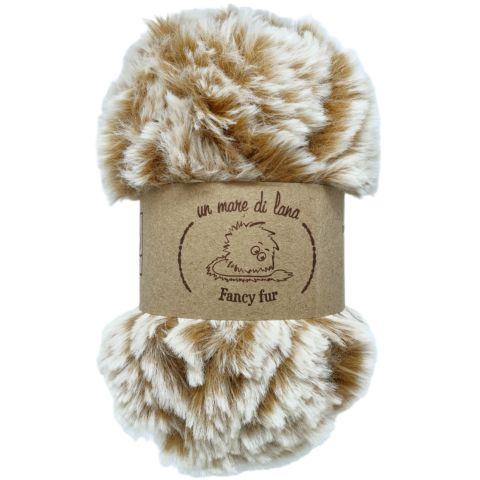 Пряжа Fancy Fur Wool Sea (Цвет 9992 - Бежевый меланж), 50г, 33м, 100% ...