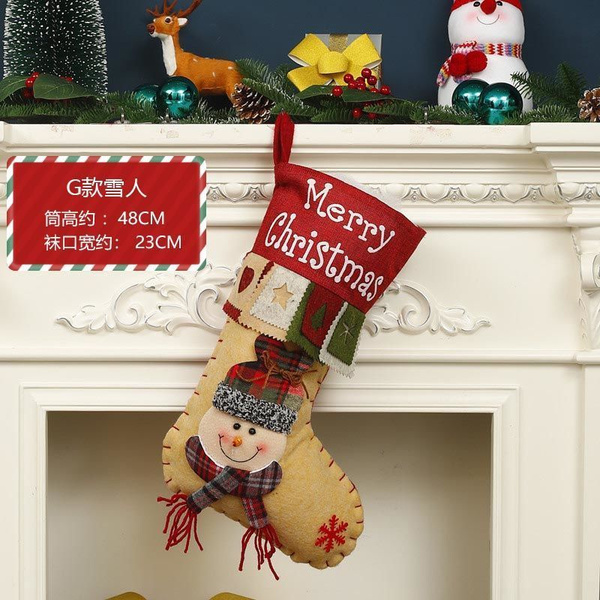 Новогодний носок "Дед Мороз" для подарков и украшения интерьера дома ...
