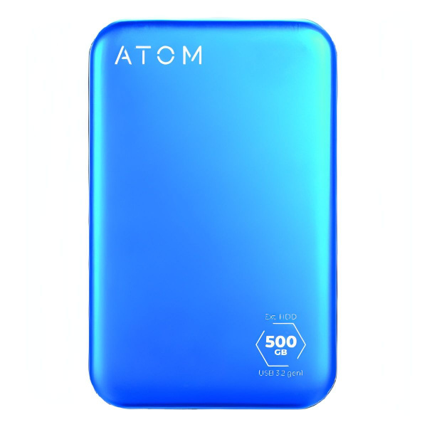 Atom 500 ГБ Внешний жесткий диск (4607192337509), синий купить на OZON ...